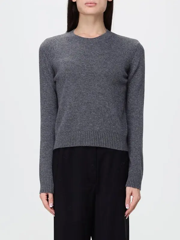 LISA YANG Long-sleeved Pure Cashmere Crewneck Jumper - Grey