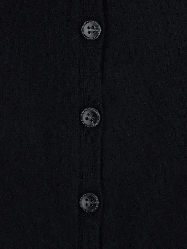 LISA YANG Pure Cashmere Relaxed Fit V-neck Cardigan - Black