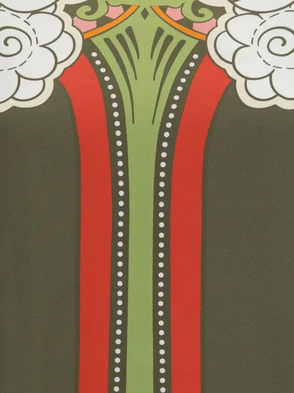 La DoubleJ Sleeveless Stretch-viscose Mini Tunic With Ethnic Print