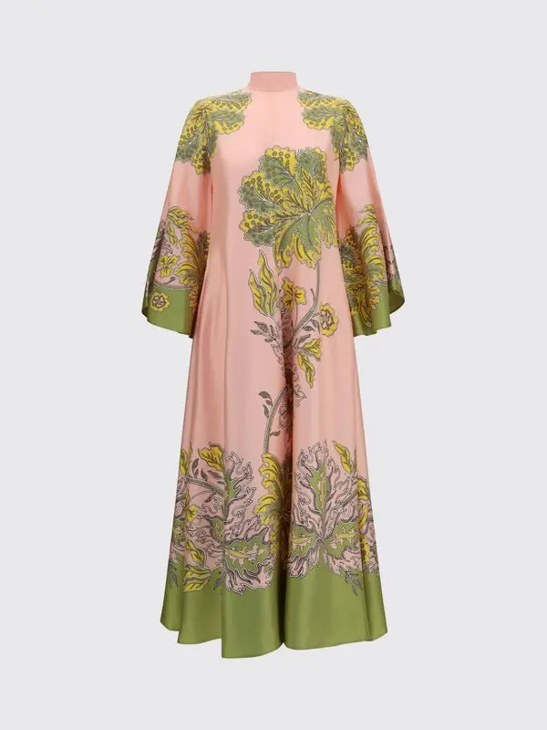 La DoubleJ Magnifico Long Silk Tunic With Floral Print And High Neck