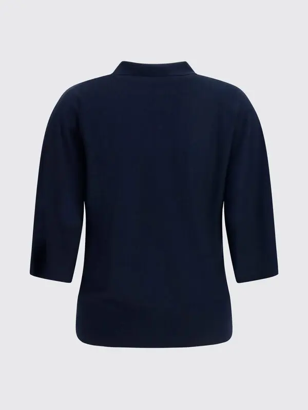LISA YANG Pullover With Polo Collar - Navy