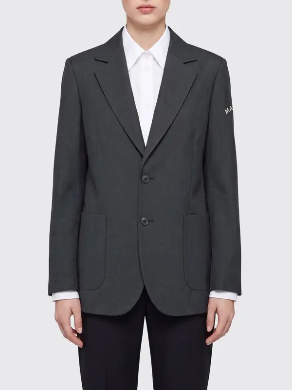 MAISON MARGIELA Single-breasted Cotton And Wool Blazer With Patch Pockets