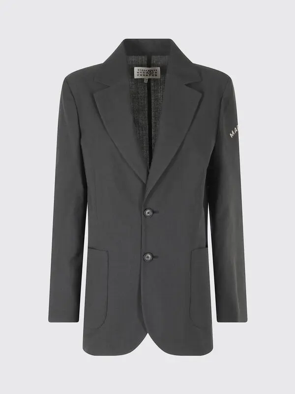 MAISON MARGIELA Single-breasted Cotton And Wool Blazer With Patch Pockets