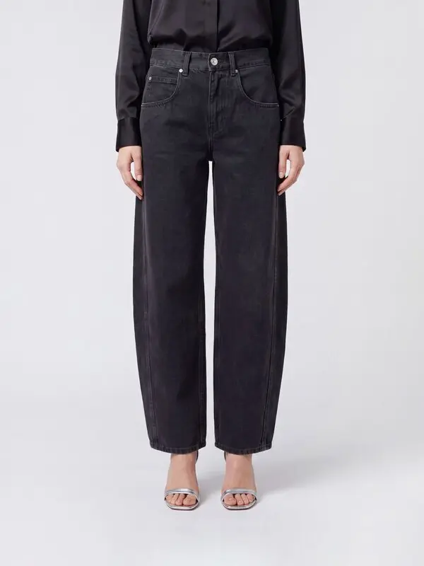 Isabel Marant Étoile Tailored Wide Leg Jeans - Black