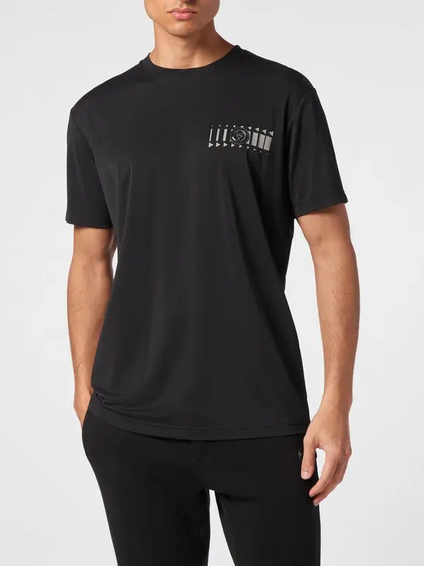 PLEIN SPORT Jersey T-shirt With Back Logo Print