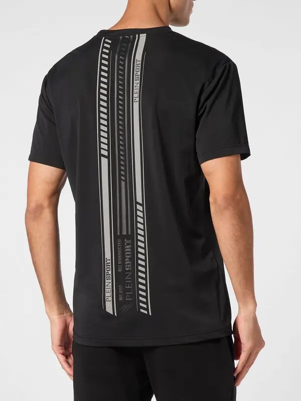 PLEIN SPORT Jersey T-shirt With Back Logo Print