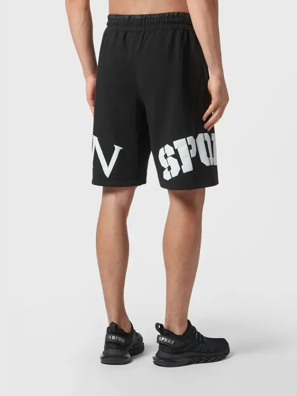 PLEIN SPORT Jersey Sports Shorts With Elasticated Waist And Logo