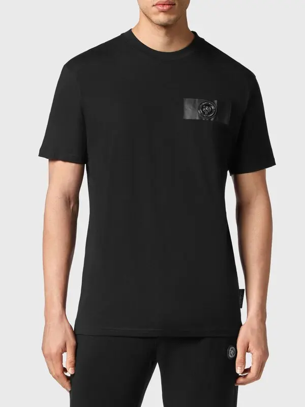 PLEIN SPORT Jersey T-shirt With Back Logo Print - White