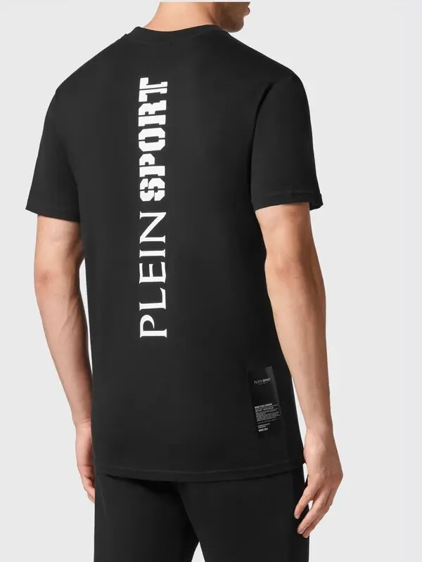 PLEIN SPORT Jersey T-shirt With Back Logo Print - White