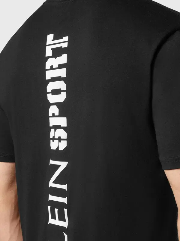PLEIN SPORT Jersey T-shirt With Back Logo Print - White