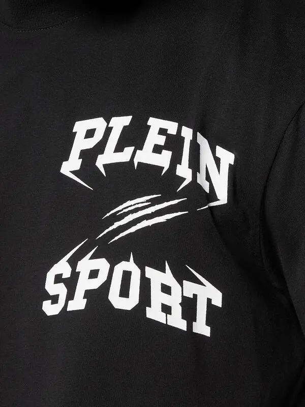 PLEIN SPORT Cotton Jersey T-shirt With Crew Neck And Back Logo - White 1