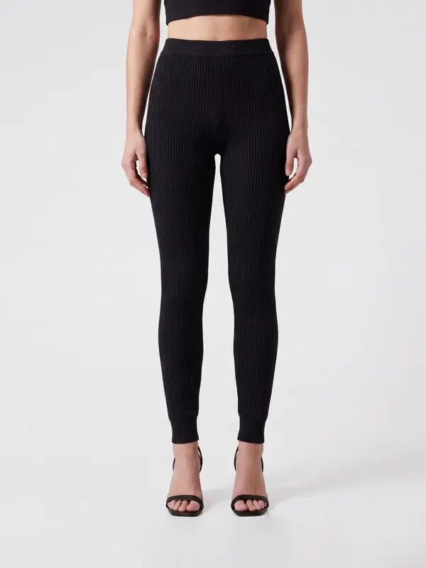 TOM FORD Ribbed Knit Trousers - Black