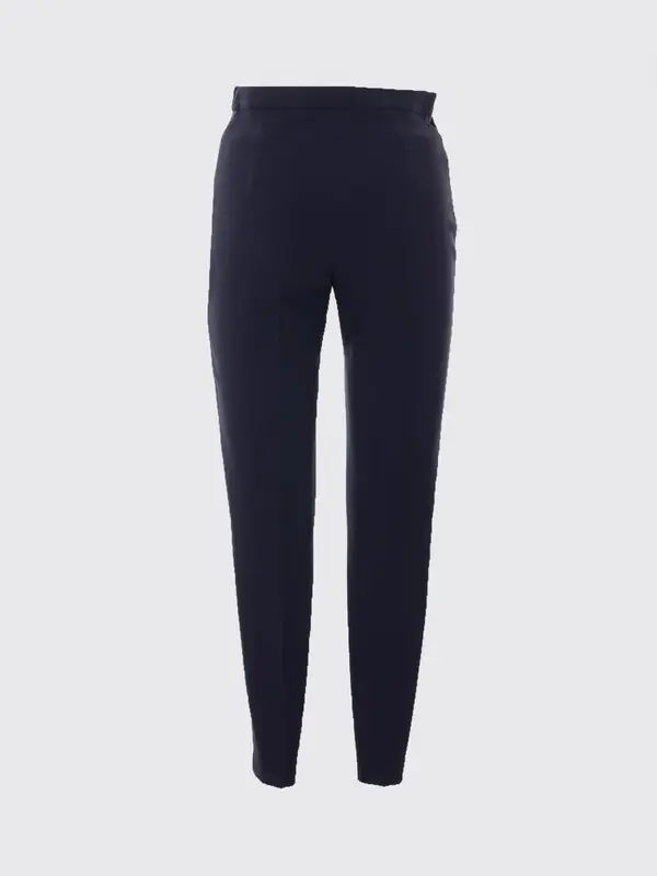 Elisabetta Franchi High-waisted Skinny Crêpe Trousers With Flap Pockets - Blue