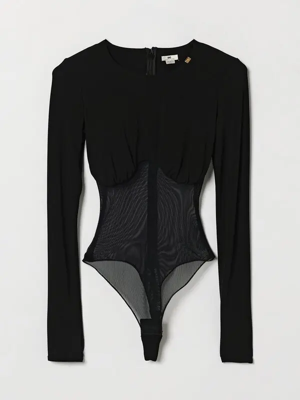 Elisabetta Franchi Bodysuit With Sheer Panel Detail
