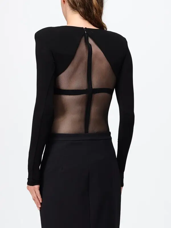 Elisabetta Franchi Bodysuit With Sheer Panel Detail