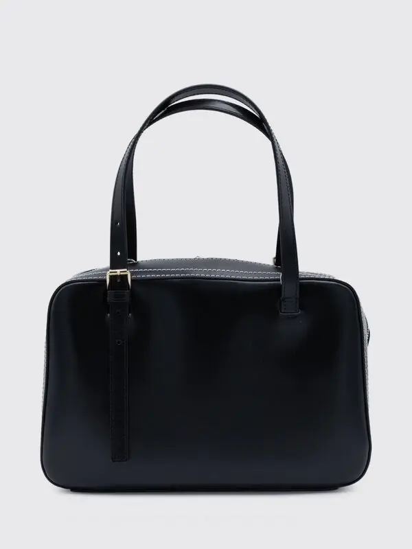 A.p.c. Smooth Leather Handbag With Removable Shoulder Strap - Black
