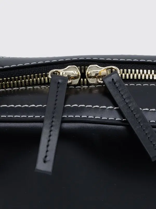A.p.c. Smooth Leather Handbag With Removable Shoulder Strap - Black