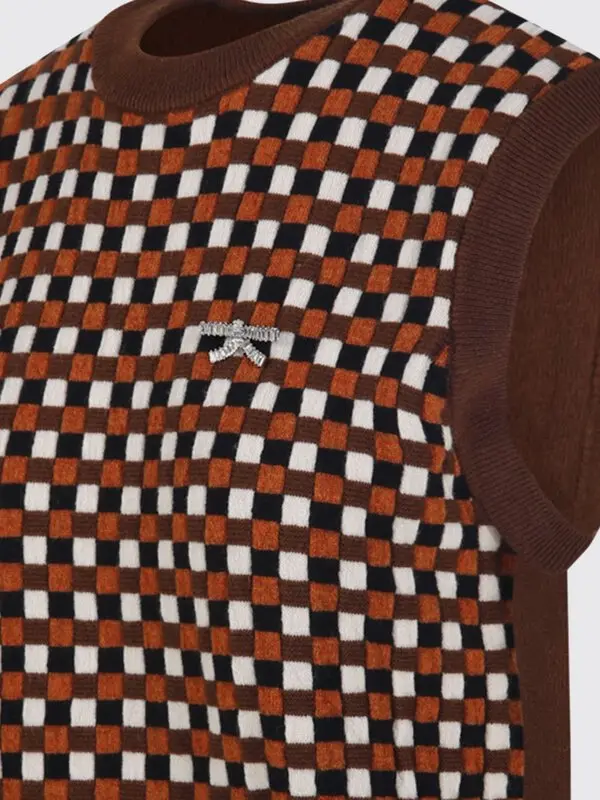 GOLDEN GOOSE Checked Knit Vest