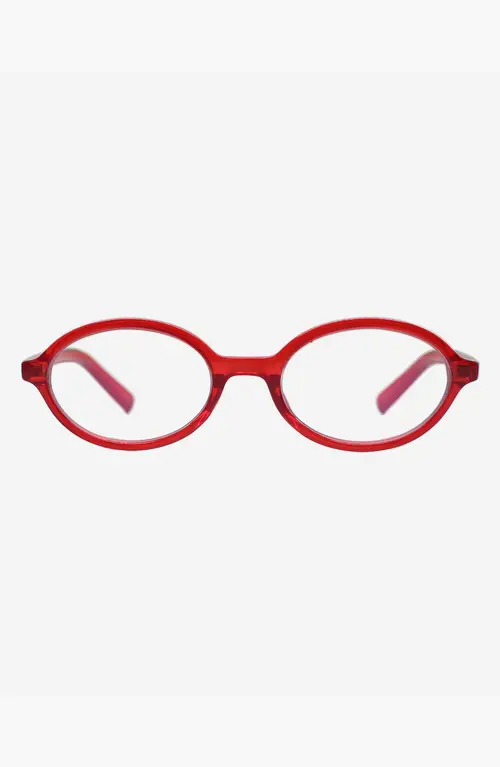 REALITY EYEWEAR The Bessette Oval Frame Eyeglasses - Raspberry