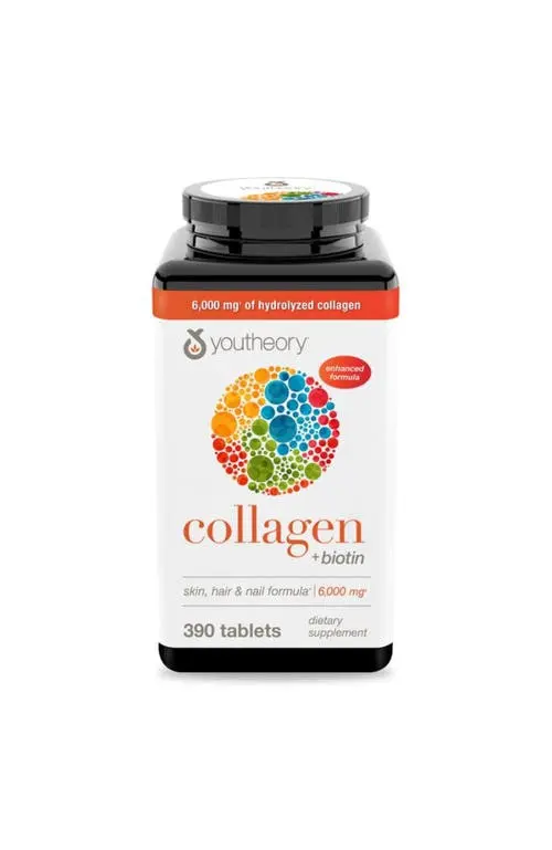 YOUTHEORY Collagen Biotin Advanced Supplement Tablets 390 Tablets - None