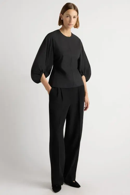 Modern Citizen Odessa Sculpted Balloon-sleeve Blouse