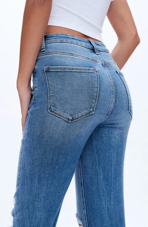 BAYEAS High Waist Ripped Straight Leg Jeans