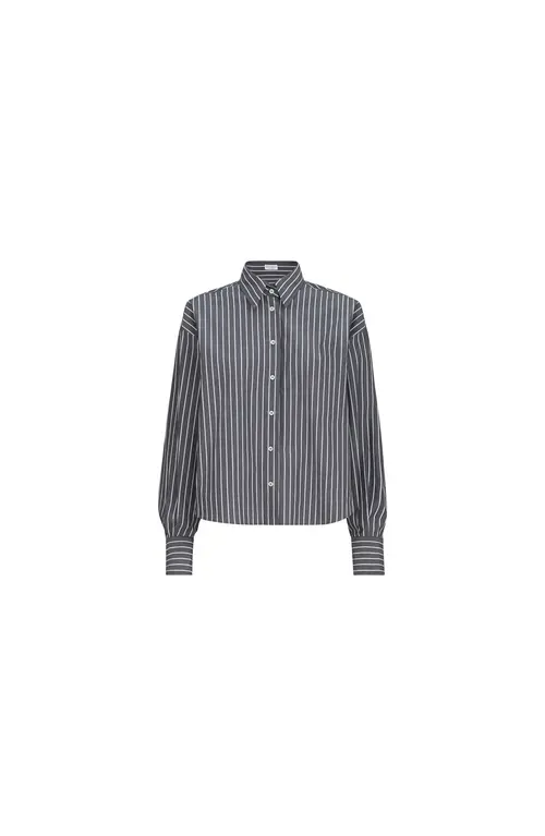Brunello Cucinelli Striped Cotton Poplin Shirt