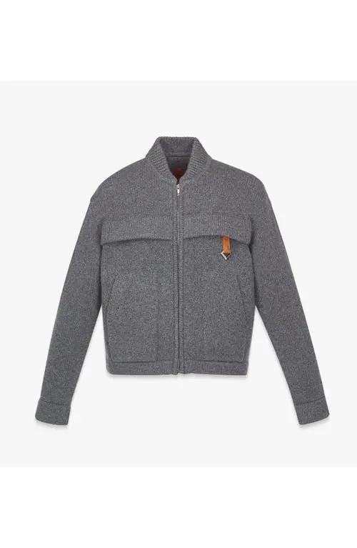 Mcm Wool And Recycled Cashmere Zip Cardigan