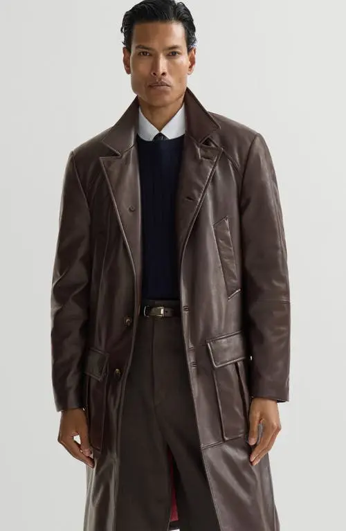 Brunello Cucinelli Nappa Leather Overcoat With Thermore® Padding