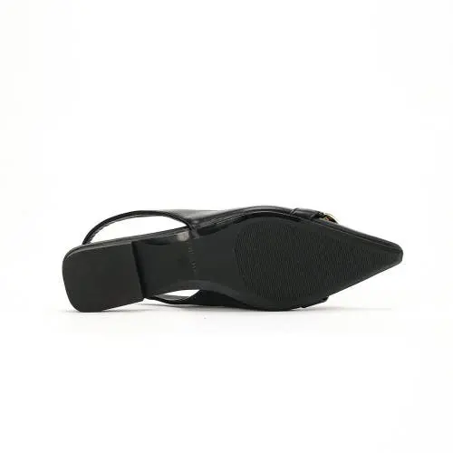KNEETOES Daphne Slingback Flat With Gold Chain Detail