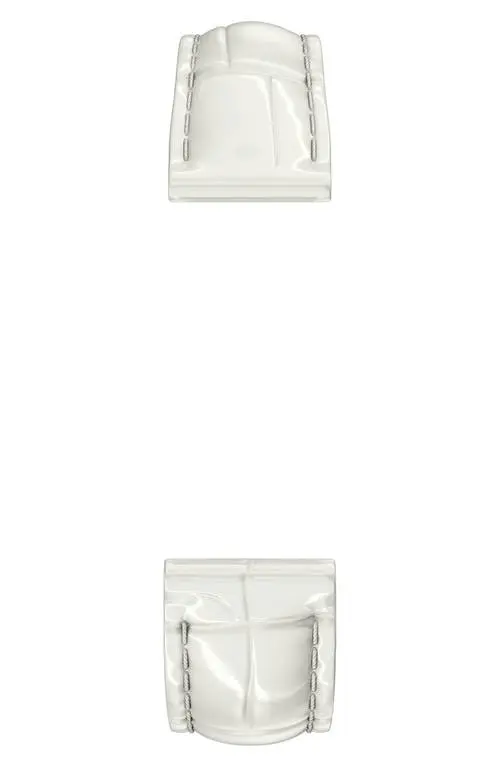 Michele Croc Embossed Leather Watchband