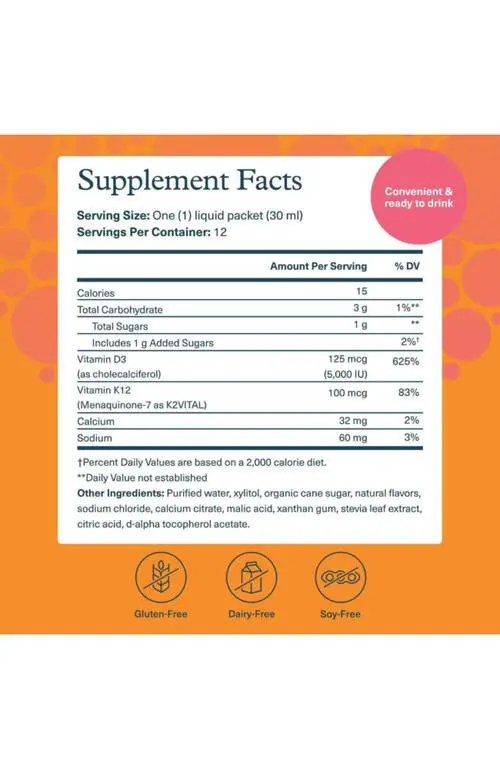 YOUTHEORY K2d3 Liquid Vitamin Bone And Heart Health Support 1 Oz