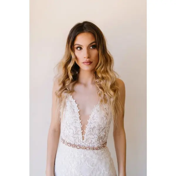 POPPY LANE Amara Bridal Belt - Silver