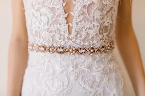 POPPY LANE Amara Bridal Belt - Silver
