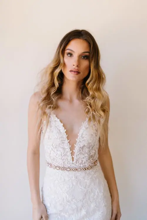 POPPY LANE Amara Bridal Belt - Silver