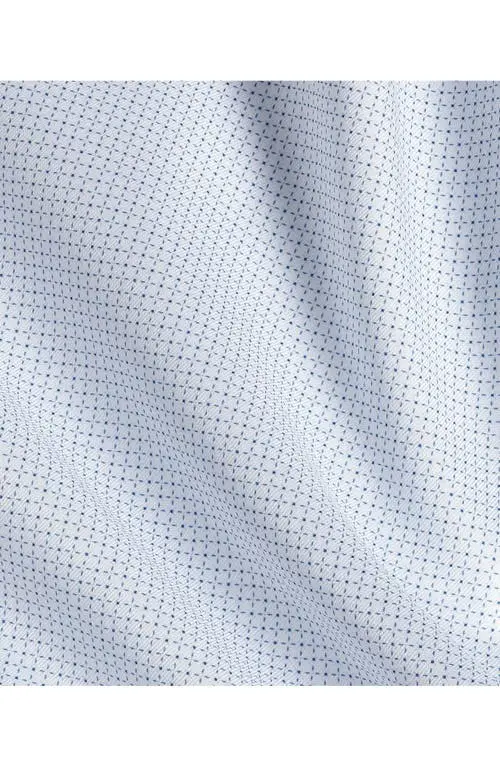 David Donahue Trim Fit Micro Geometric Stretch Dress Shirt