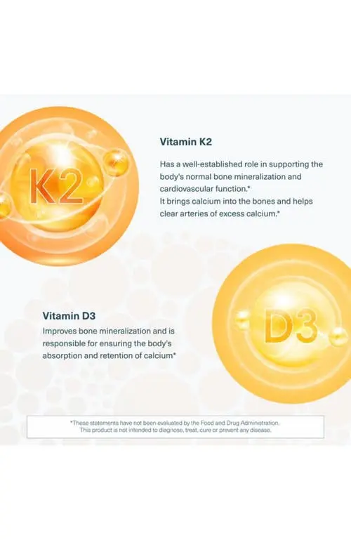 YOUTHEORY K2d3 Bone Heart Health Support Vegetarian Gummies 60 Vegetarian Gummies