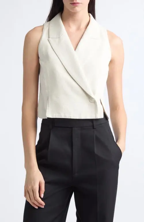 Emporio Armani Tailored Metallic Vest - Ivory