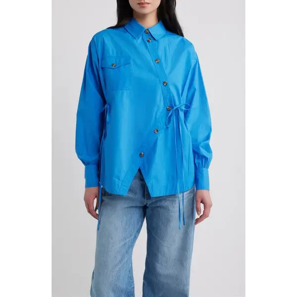 DAMSON MADDER Lux Asymmetrical Organic Cotton Shirt