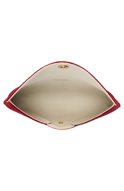 Altuzarra Medallion Velveteen Envelope Clutch - Grenadine