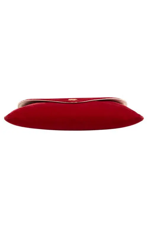 Altuzarra Medallion Velveteen Envelope Clutch - Grenadine