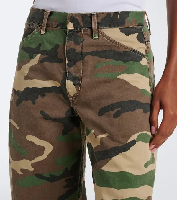 NILI LOTAN Tribeca Camouflage Barrel-leg Jeans
