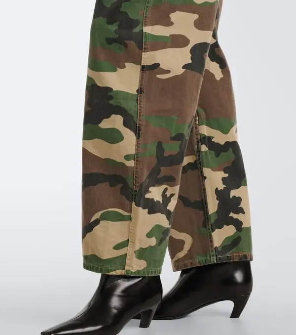 NILI LOTAN Tribeca Camouflage Barrel-leg Jeans