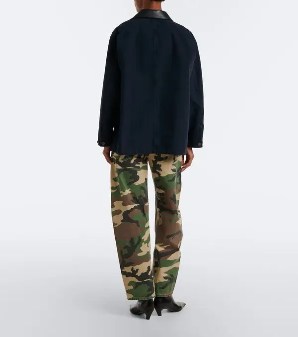 NILI LOTAN Tribeca Camouflage Barrel-leg Jeans