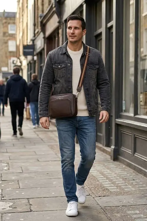 LUIS STEVEN West Side Messenger Bag - Brown