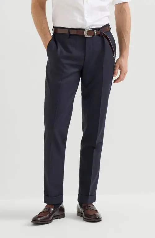 Brunello Cucinelli Virgin Wool Flannel Trousers