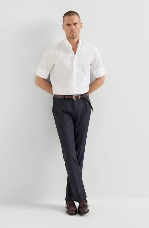 Brunello Cucinelli Virgin Wool Flannel Trousers