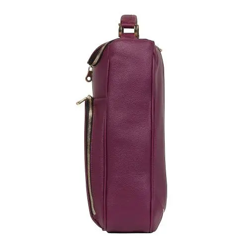 LUIS STEVEN Medium Laptop Pack - Burgundy