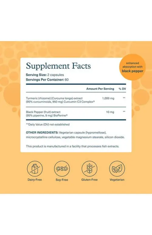 YOUTHEORY Turmeric Extra Strength Curcumin Supplement 120 Count