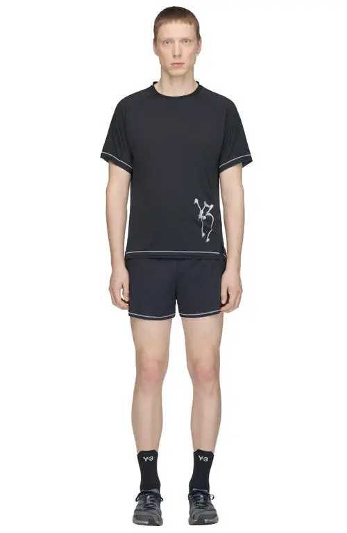 Y3 Graphic Performance Running Shorts